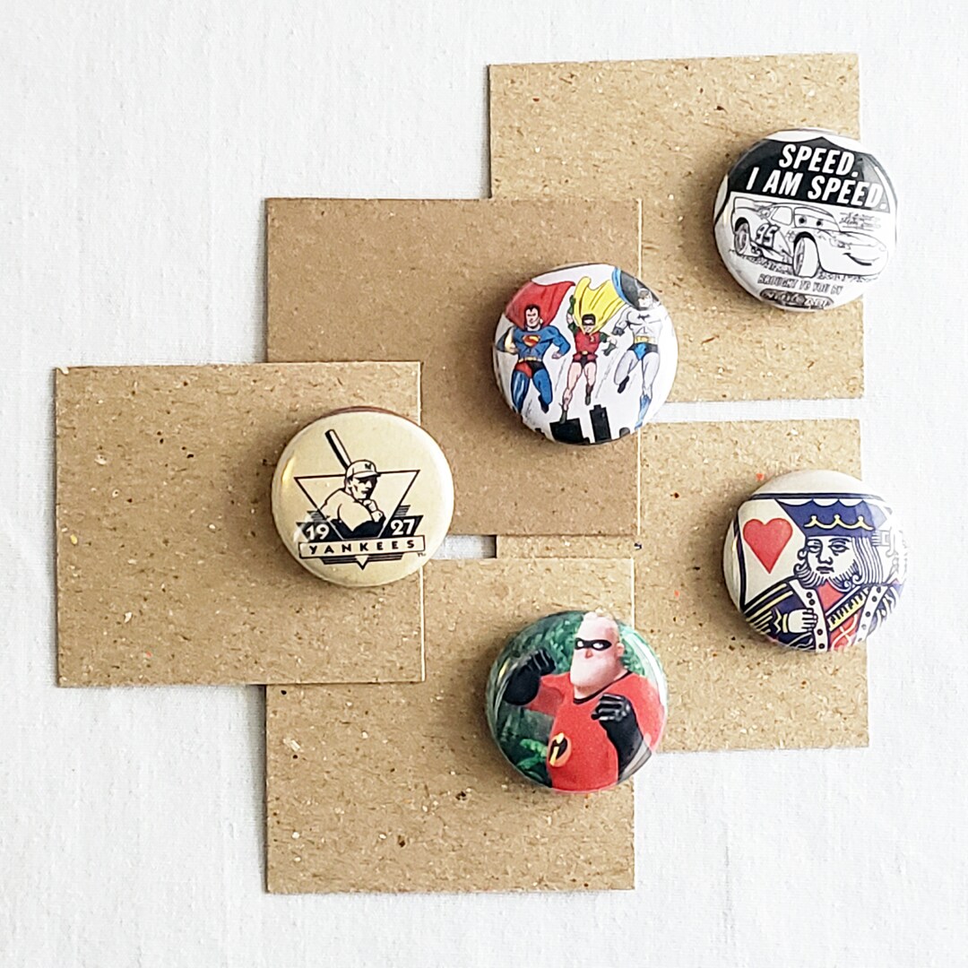 One Inch Pins / Buttons / 5 Pack / Party Favors - Super Heros - Etsy