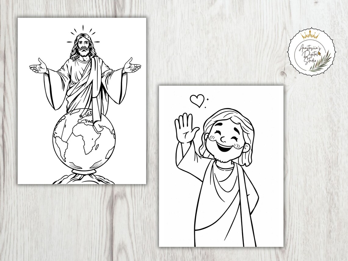 Jesus Coloring Pages | Christian Coloring Book | Bible Verses ...