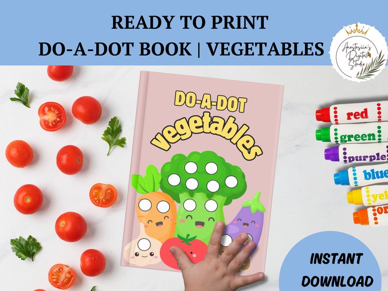 Vegetable Do A Dot Printables for Kids - Fun Educational Activity PDF ...