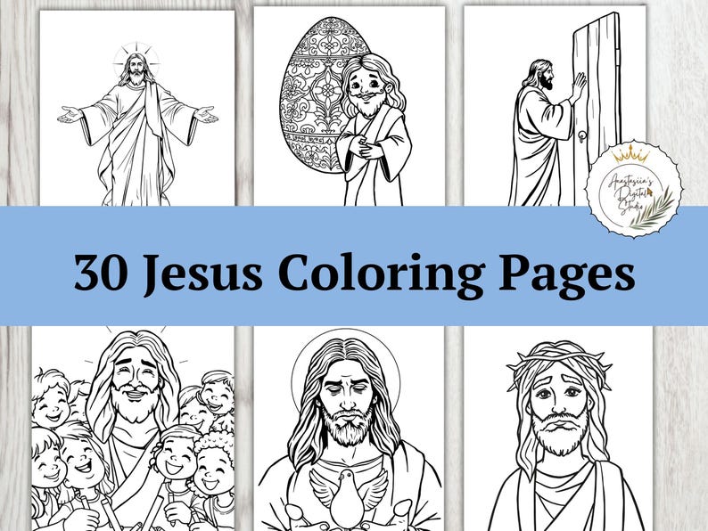 Jesus Coloring Pages | Christian Coloring Book | Bible Verses ...