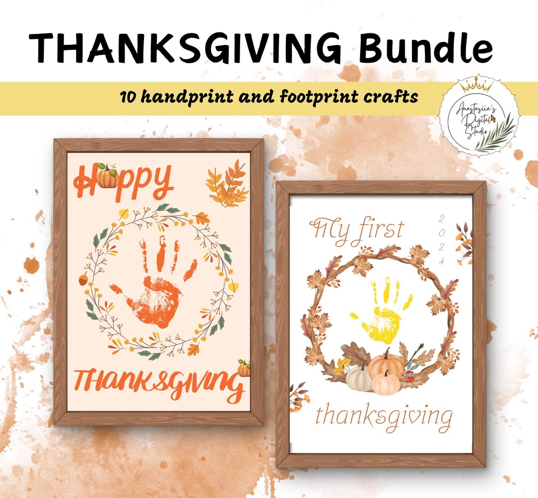 Thanksgiving Craft, Turkey Handprint Art, Fall Art Print, Handprint ...