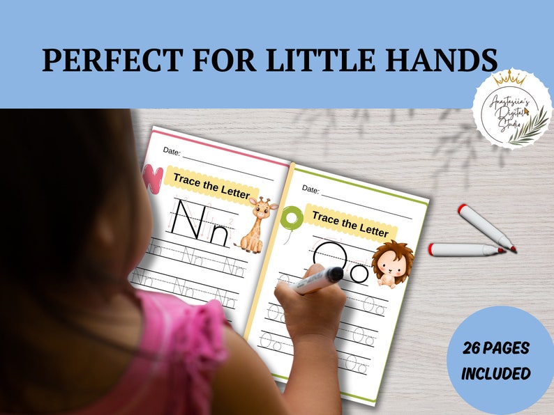 ABC Tracing Letters, Printable Alphabet Letters Worksheet PDF - Etsy