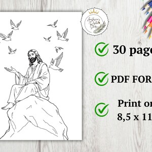 Jesus Coloring Pages | Christian Coloring Book | Bible Verses ...