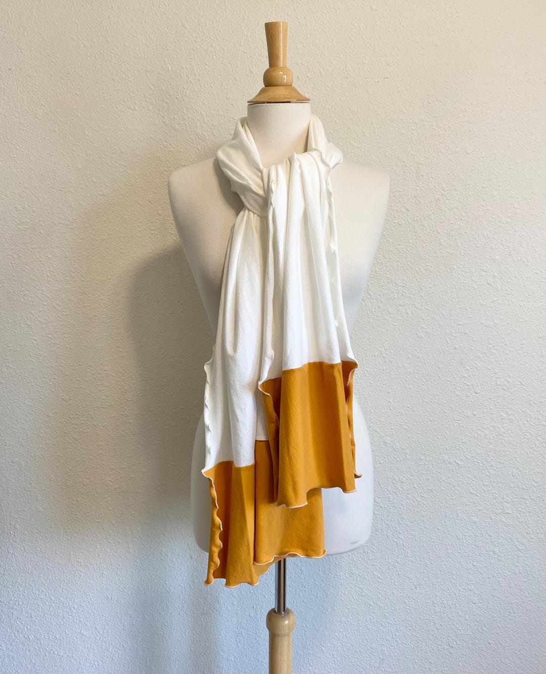 Ruffle Scarf Choose Your Colors Two Tone Color Blocked Winter Accessory ...