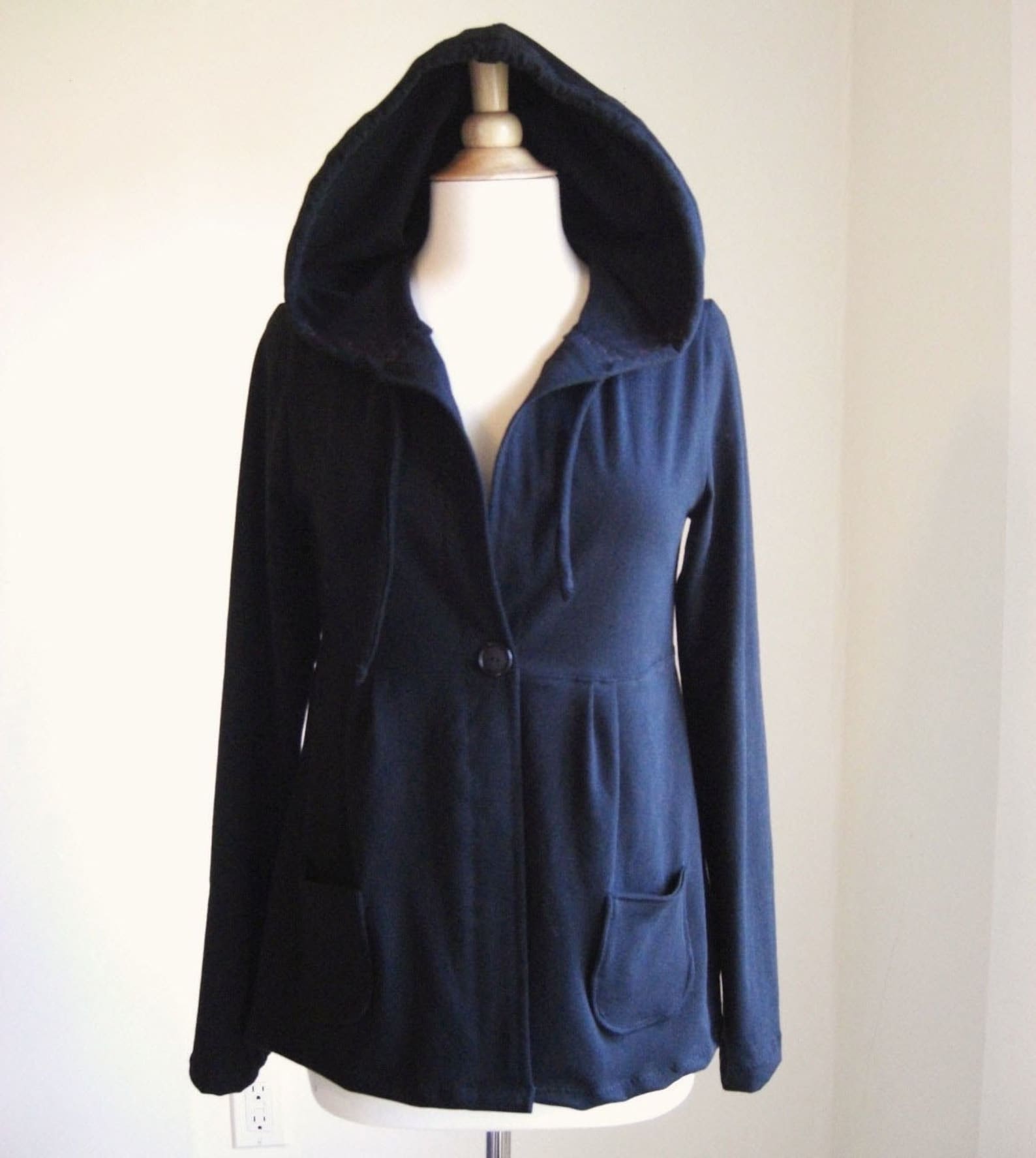 Cotton Hoodie Long Sleeve Hooded Cardigan Women's Sweater Lightweight ...