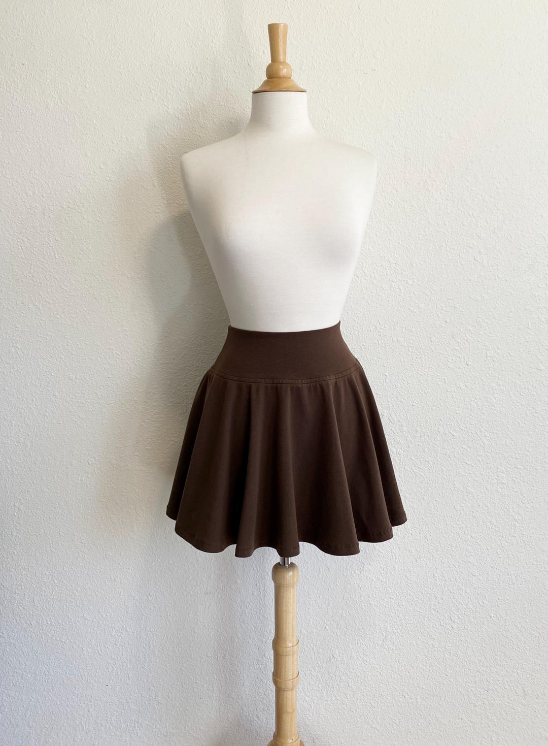 Womens Mini Skirt, Short Full Circle Skater Skirt, Stretch Cotton ...