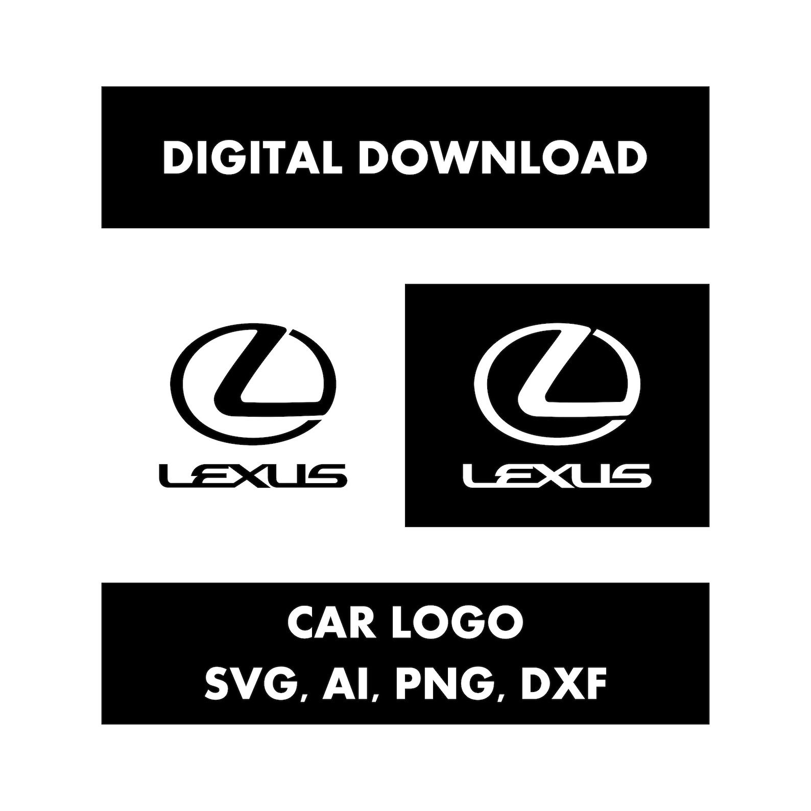 Car Logo SVG, Ai, Png, Dxf, Layered SVG, Cricut, Cut Files, Layered ...