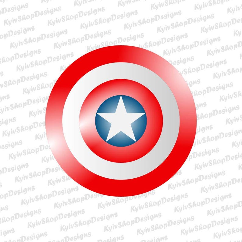 Captain America Shield Logo SVG Digital Download / Svg, Dxf, Pdf, Ai ...