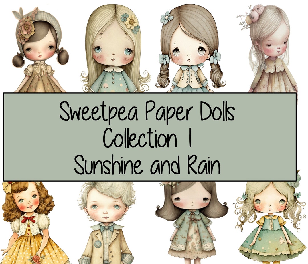 Sweetpea Paper Dolls Collection 1 (sunshine and Rain) - Digital ...