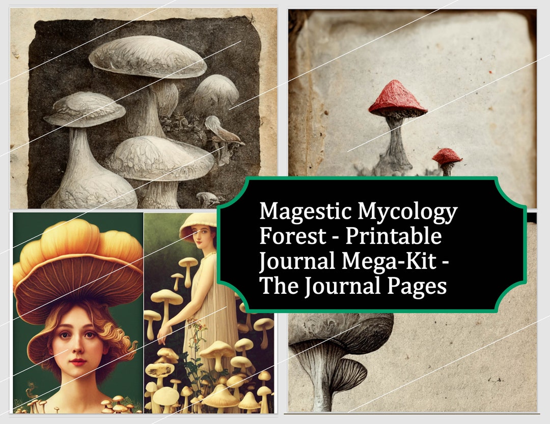 Majestic Mycology Forest Journal Page Mega-kit Digital Printable ...