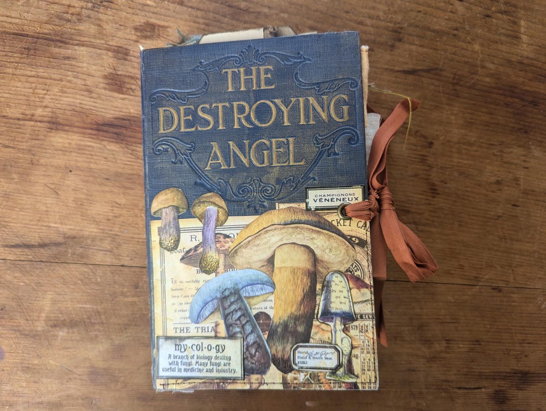 The Destroying Angel - Mushroom -handmade Artisan Junk Journal - Etsy