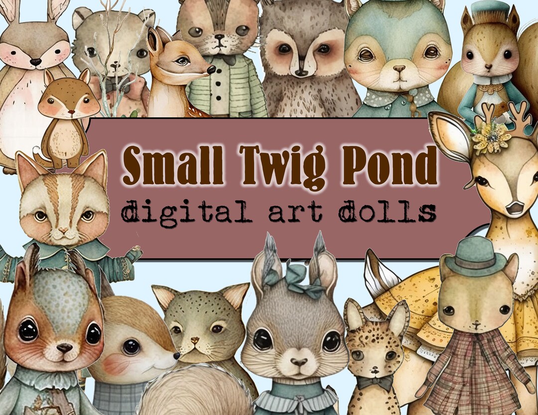 Small Twig Pond - Digital Art Dolls Collection - 16 Digital Printable ...