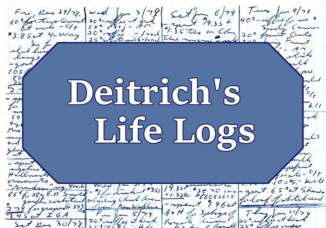 Deitrich's Life Logs 1970s Digital Printable Handwriting - Etsy