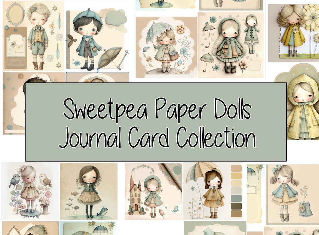 Sweetpea Paper Dolls Journal Card Collection - Digital Printable ...
