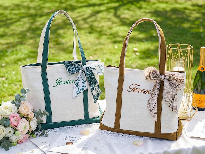 Custom Tote Bag,embroidered Canvas Tote Bag,custom Tote Bag With Name ...