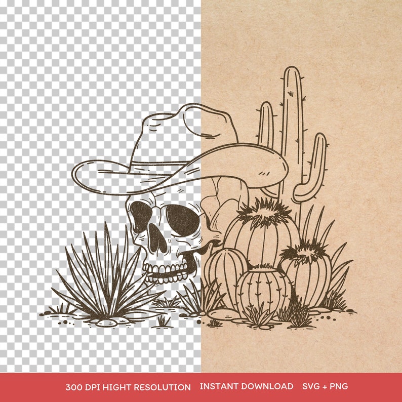 Skeleton Cowboy SVG PNG, Western Skeleton Clipart, Ghostly Cowboy ...
