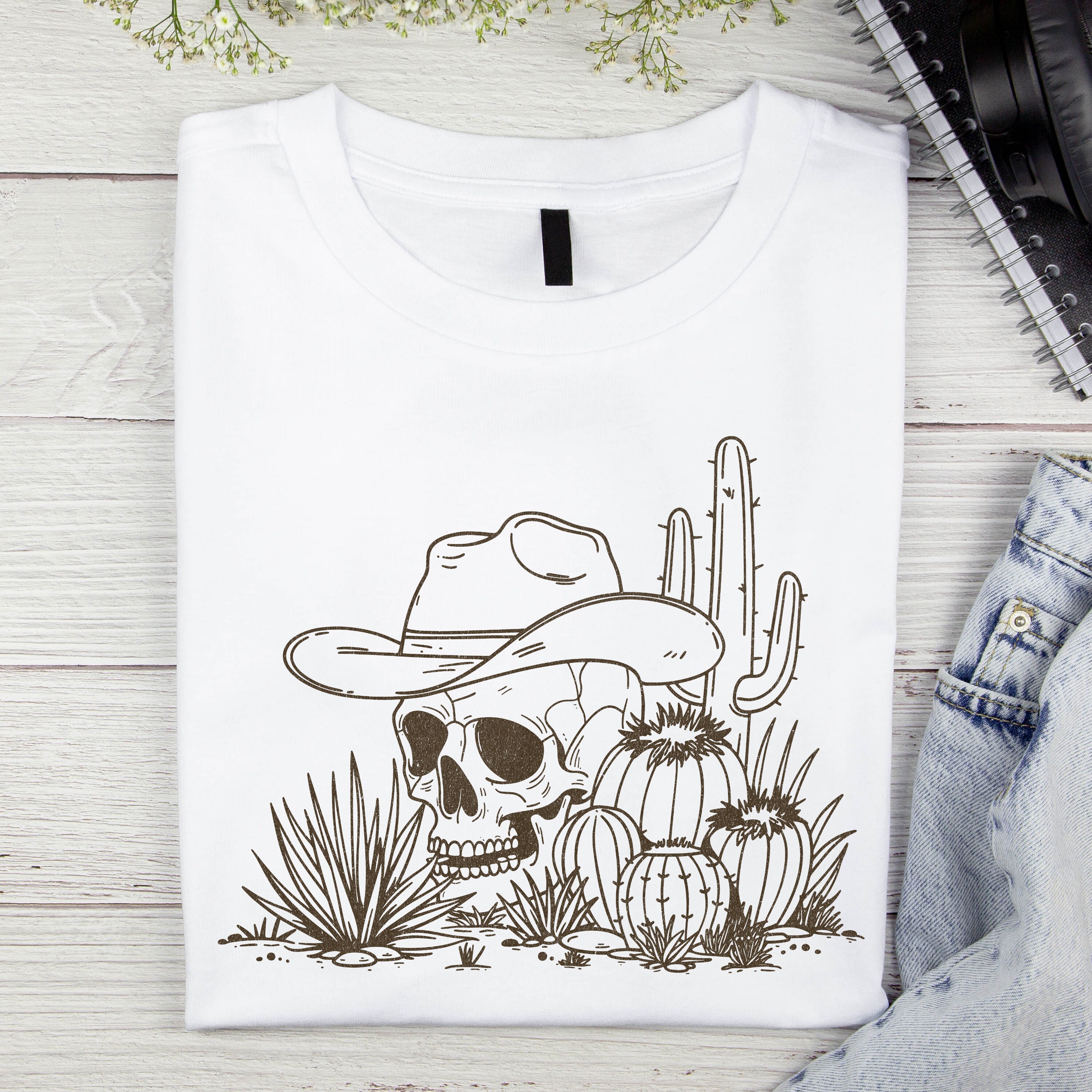 Skeleton Cowboy SVG PNG, Western Skeleton Clipart, Ghostly Cowboy ...