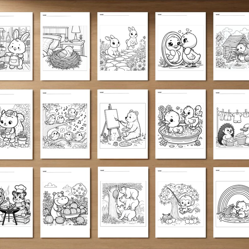 Printable Animal Coloring Pages Exciting Wildlife Scenes for Children ...