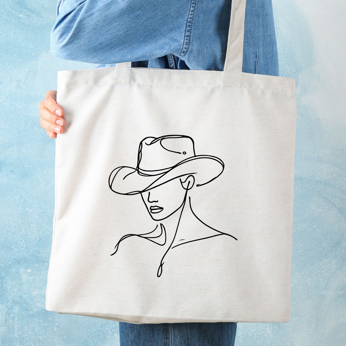 Cowboy Hat Line Art SVG, PNG Digital Download, Minimalist Western Girl ...