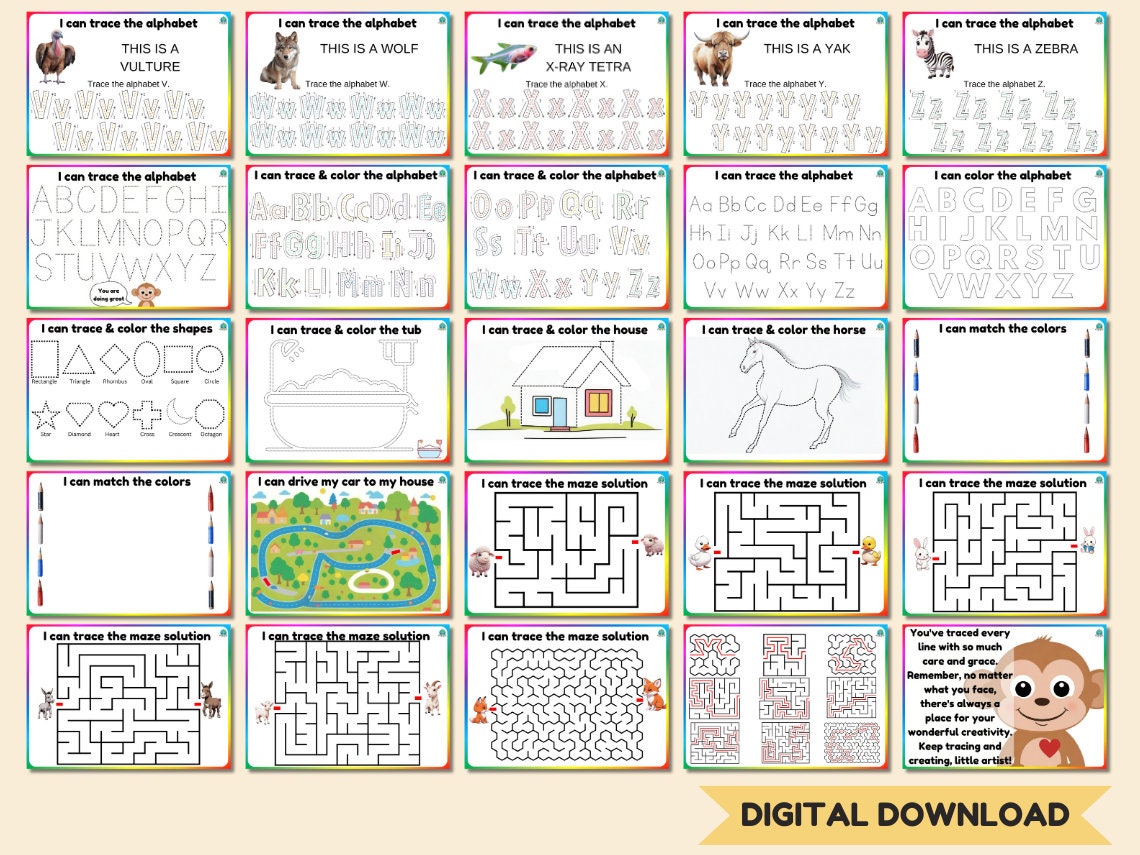 Tracing Book, Toddler Learning Binder, Preschool Activities, Homeschool ...