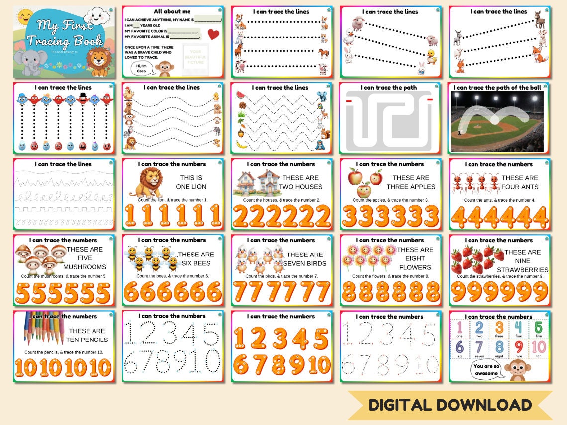 Tracing Book, Toddler Learning Binder, Preschool Activities, Homeschool ...