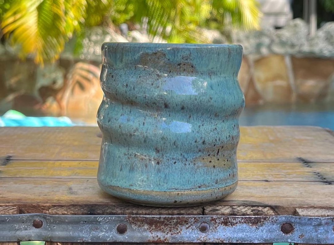 Handcrafted Wheel Thrown Pottery Cup, Tumbler, Stemless Wine Cup ...