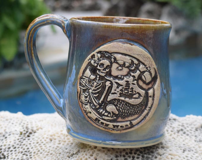 Handcrafted Key West Pottery Coffee Mug, Colorful Tropical Design ...