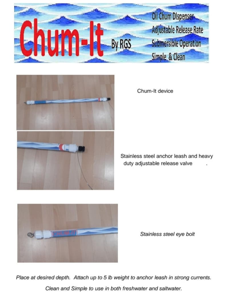 Chum It 16 Oz Submersible & Adjustable Liquid Chum Release Rate ...