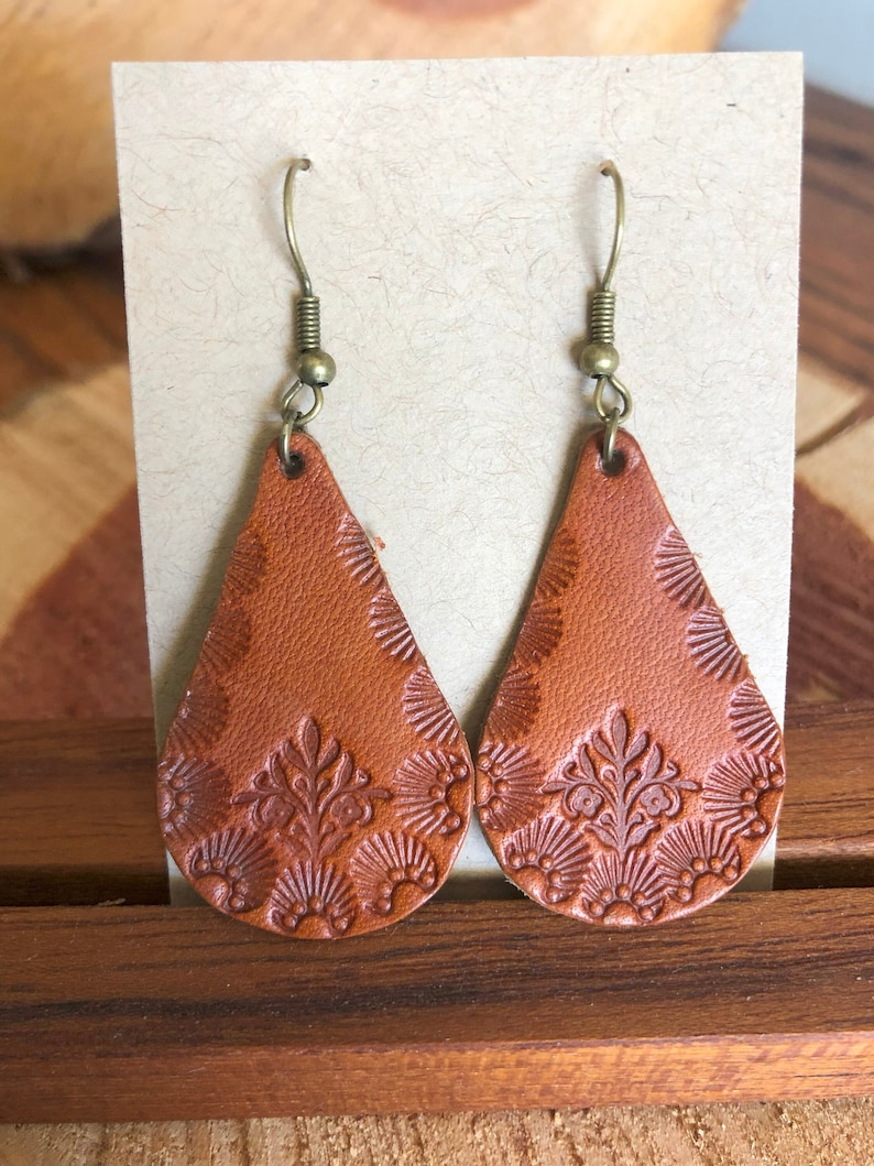 Handmade Leather Earrings - Etsy