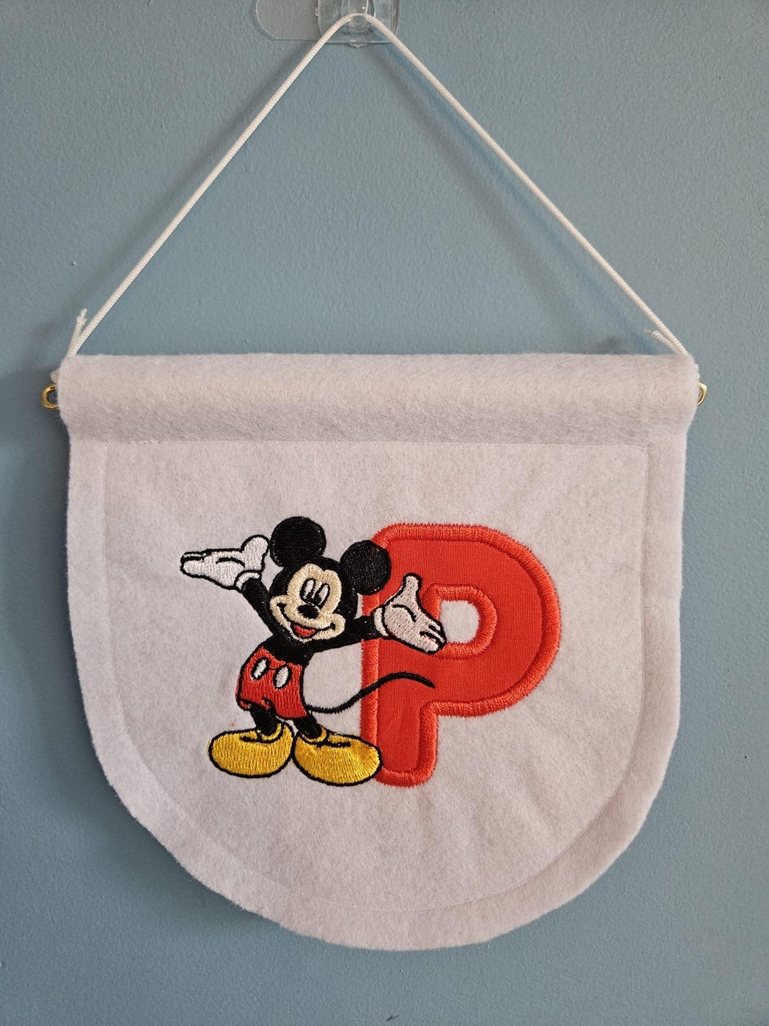 Personalised Mickey Mouse Disney Initial Bunting Custom Embroidered ...