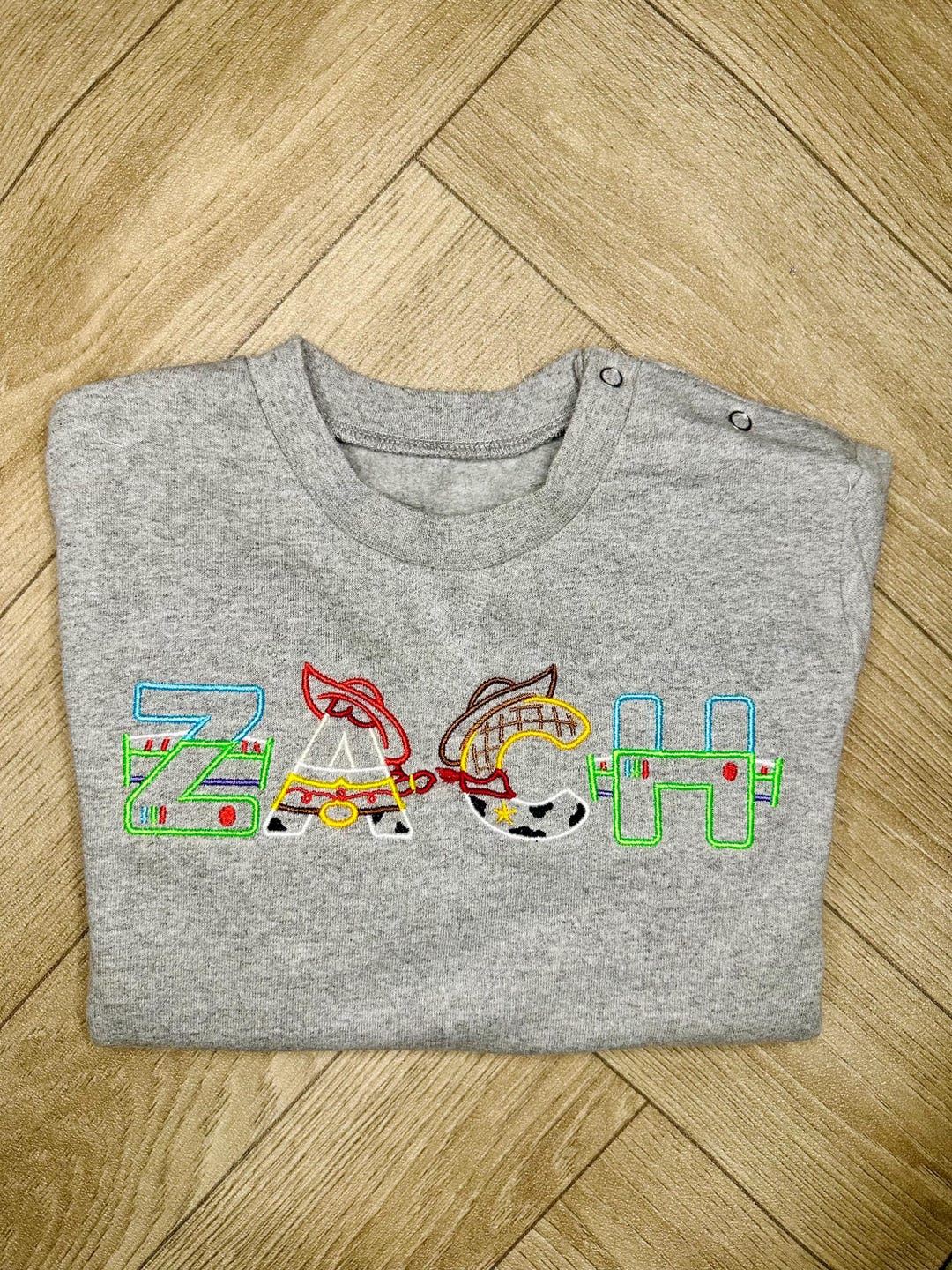 Personalised Name Toy Story Jumper - Embroidered Baby, Toddler ...
