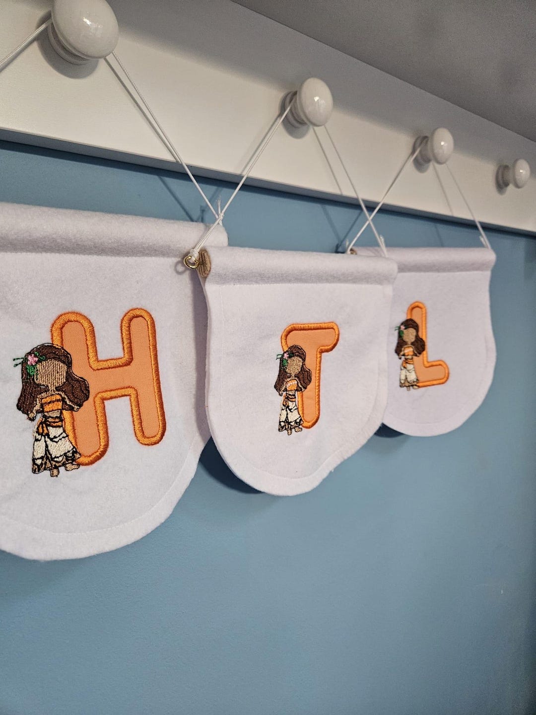 Personalised Disney Princess Initial Bunting – Custom Embroidered ...