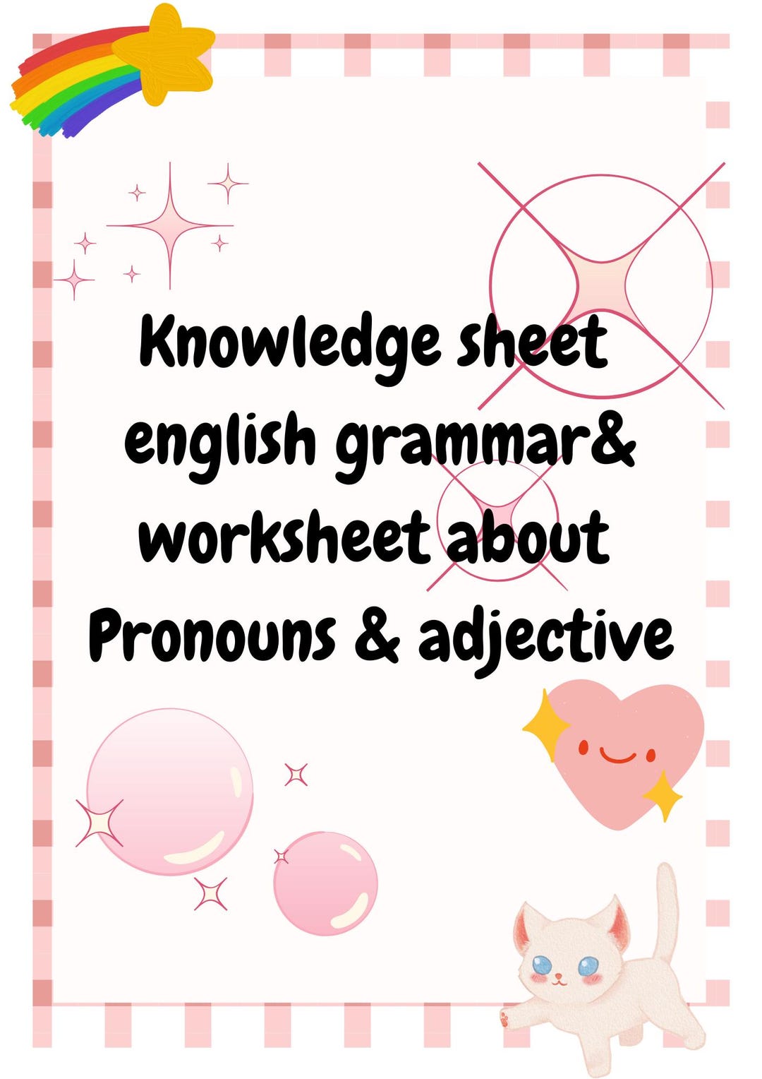 Let’s Learn Pronouns and Adjectives - Etsy