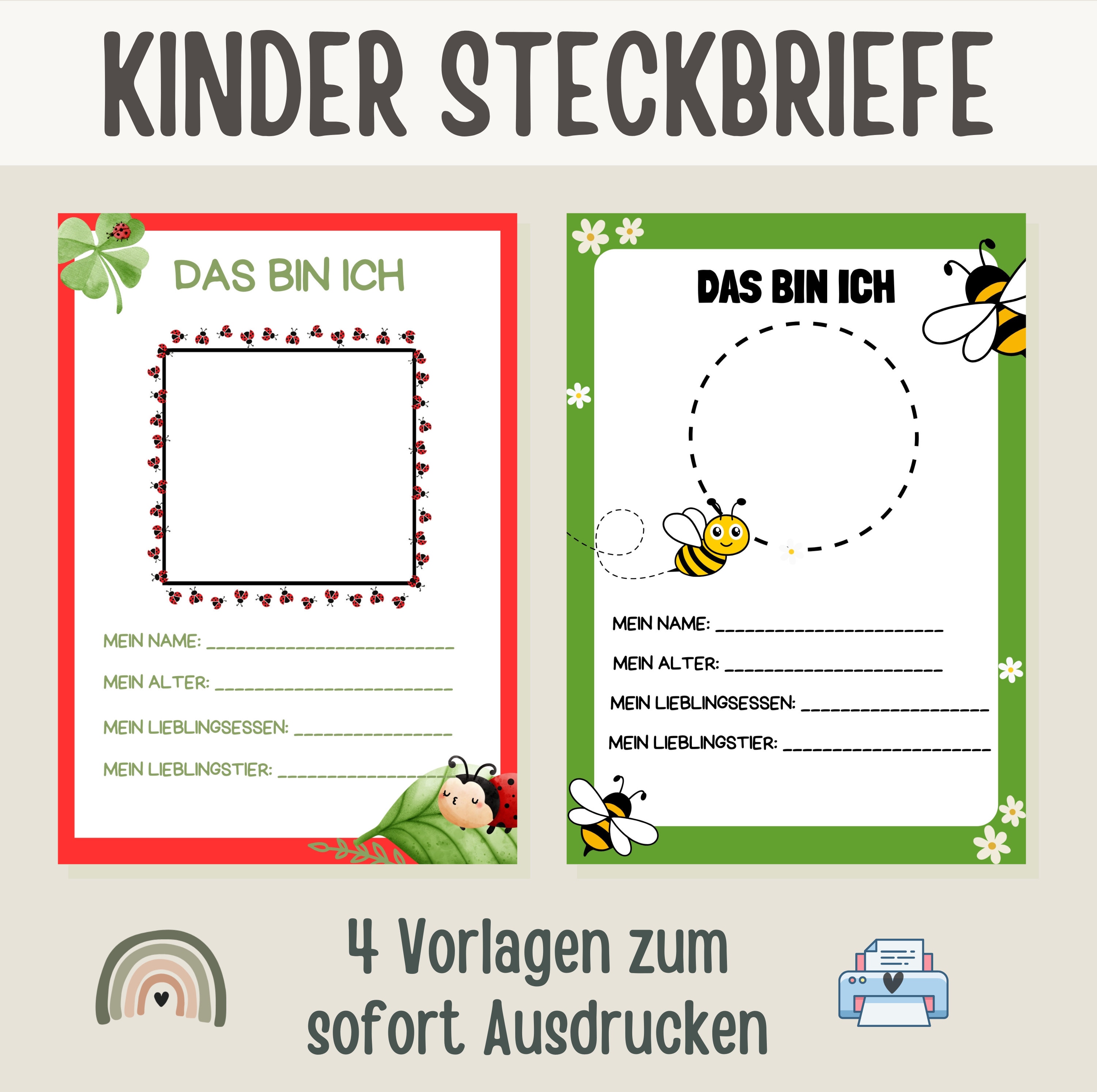 Child Profile Template | Kindergarten Portfolio Template | Educator ...