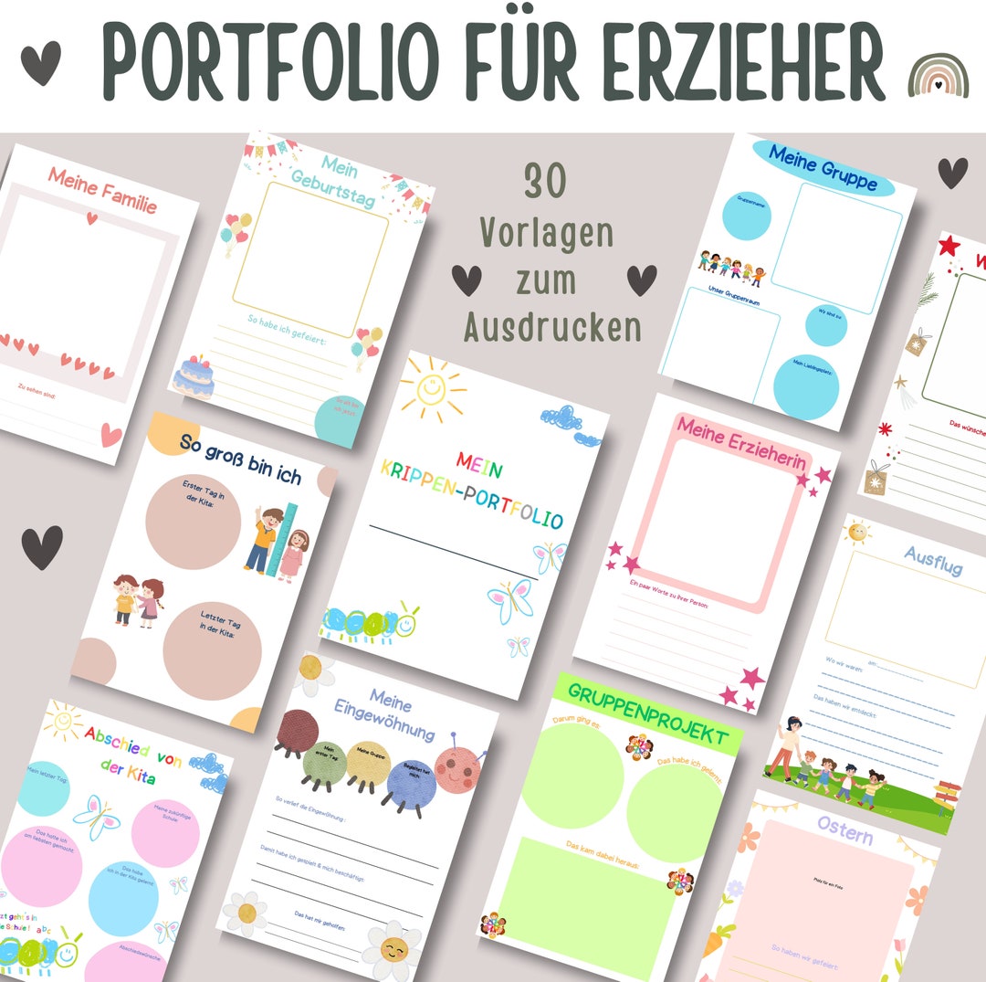 Portfolio Template Daycare Portfolio Template Crèche Portfolio Template ...