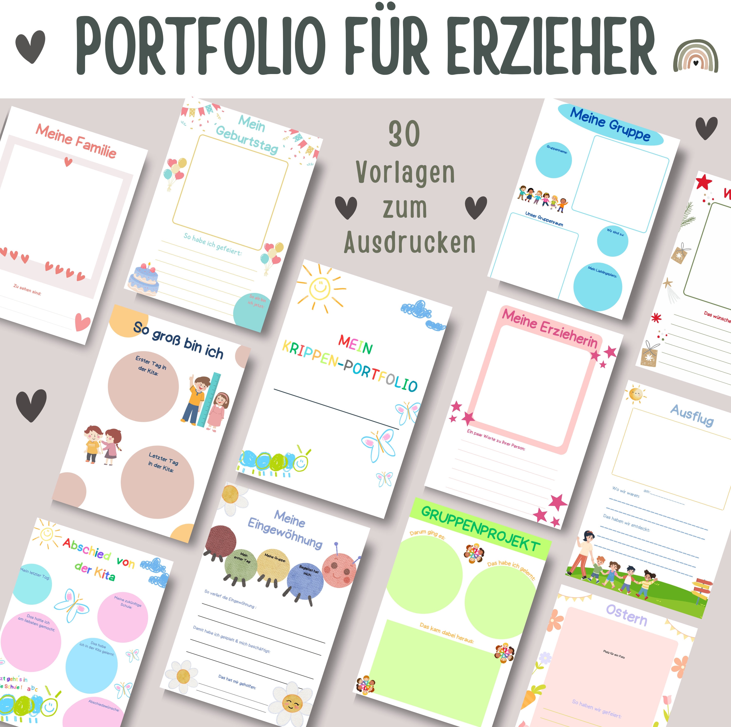 Portfolio Template Daycare Portfolio Template Crèche Portfolio Template ...