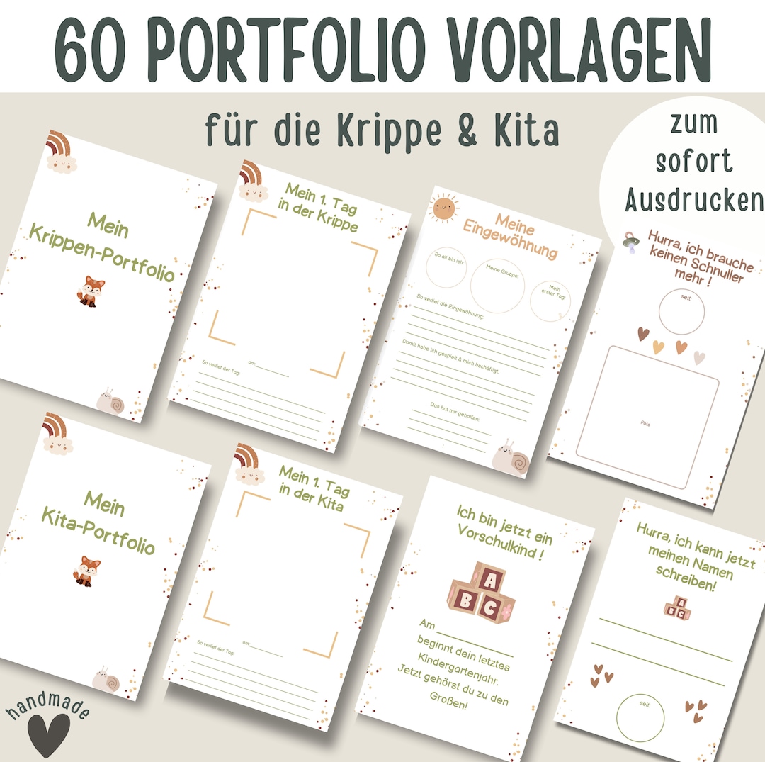 60 Portfolio Templates for Kindergarten | Portfolio Templates for ...