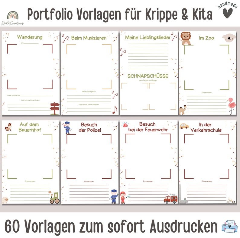 60 Portfolio Templates for Kindergarten | Portfolio Templates for ...