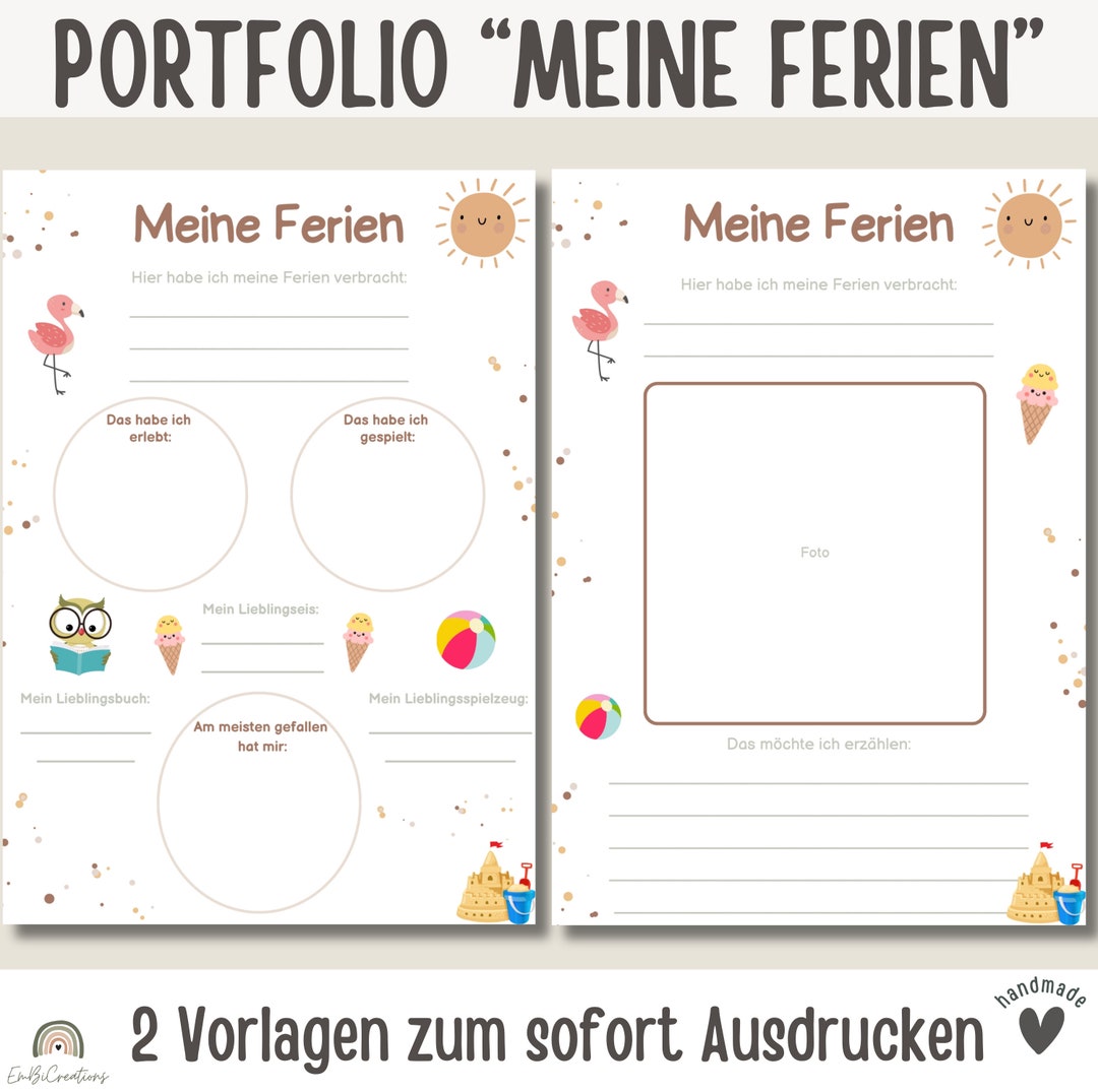 Modelo de Portfólio Jardim de Infância Meu modelo de férias creche ...