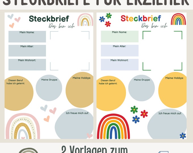 Steckbrief Fur Kindergarten Erzieherin