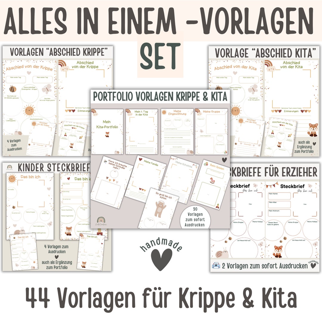 44 Portfolio Template Kindergarten | Portfolio Crèche | Portfolio ...