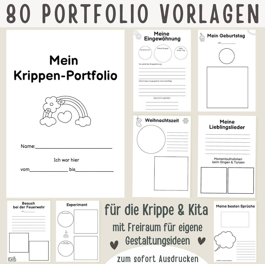 80 Portfolio Templates Black and White Daycare | Portfolio Templates ...
