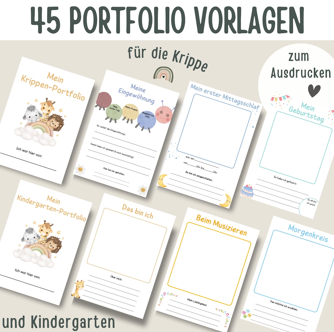 45 Kindergarten Portfolio Templates | Nursery Portfolio Templates ...