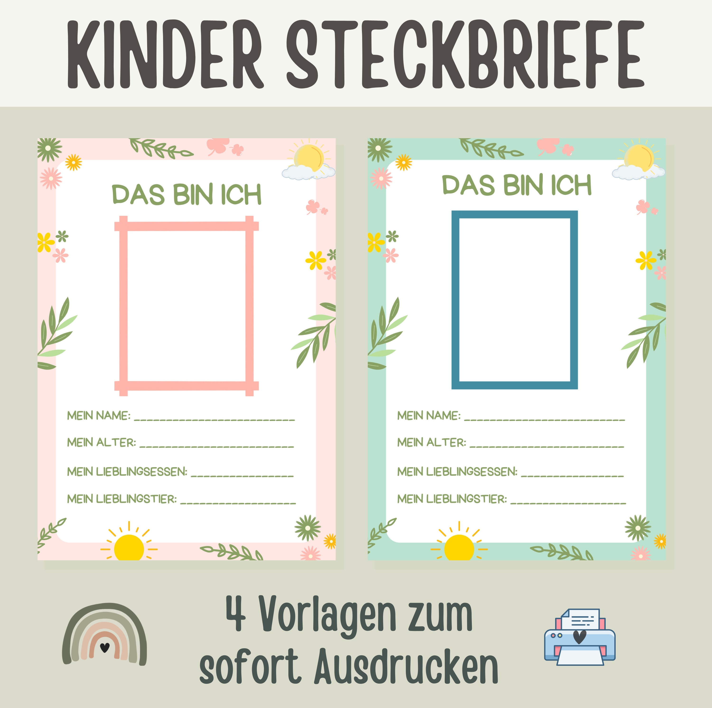 Child Profile Template | Kindergarten Portfolio Template | Educator ...