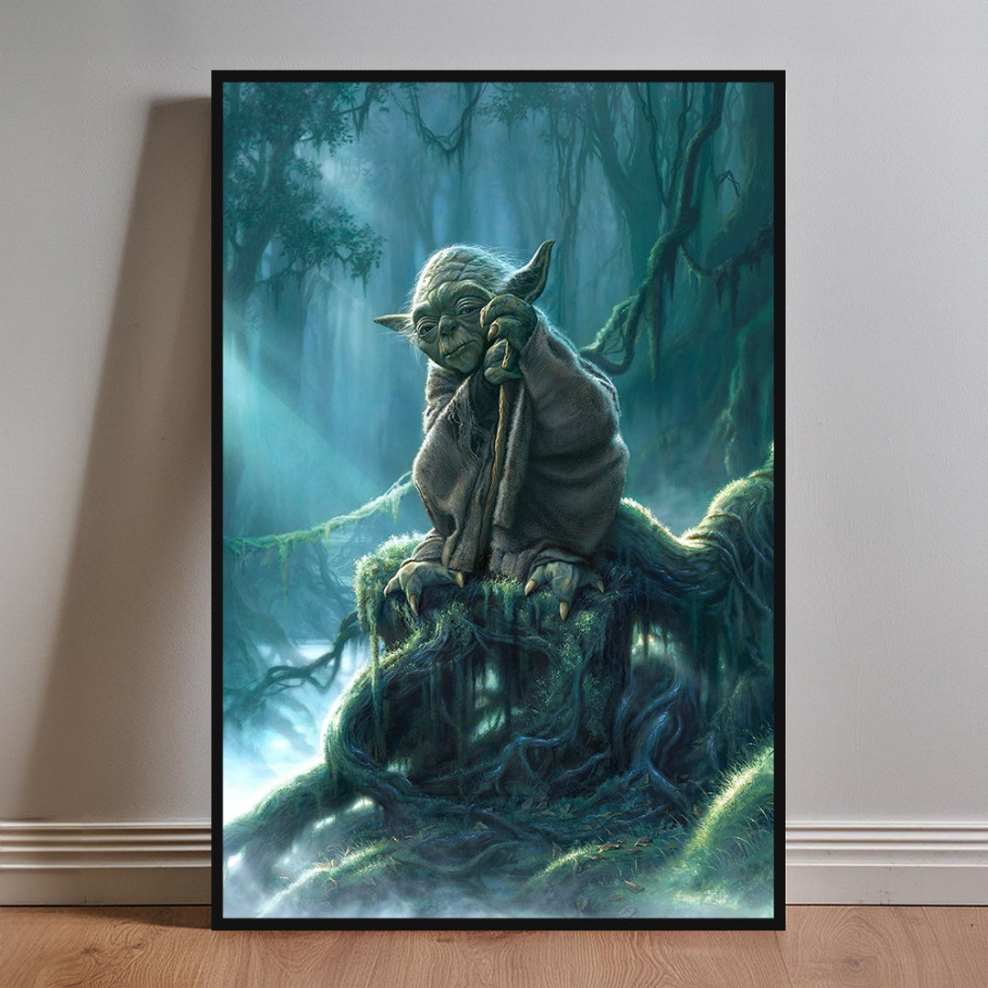 Master Yoda Dagobah System Star Wars Artwork Poster Film Fan ...