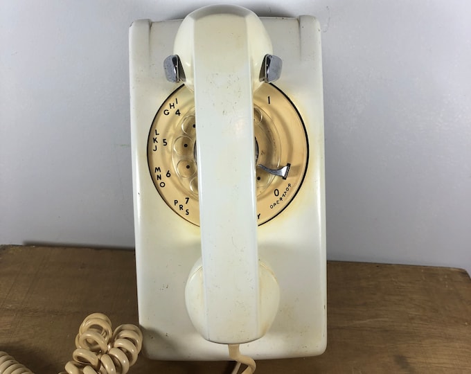 Vintage White Rotary Wall Phone, Bell System Telephone - Etsy