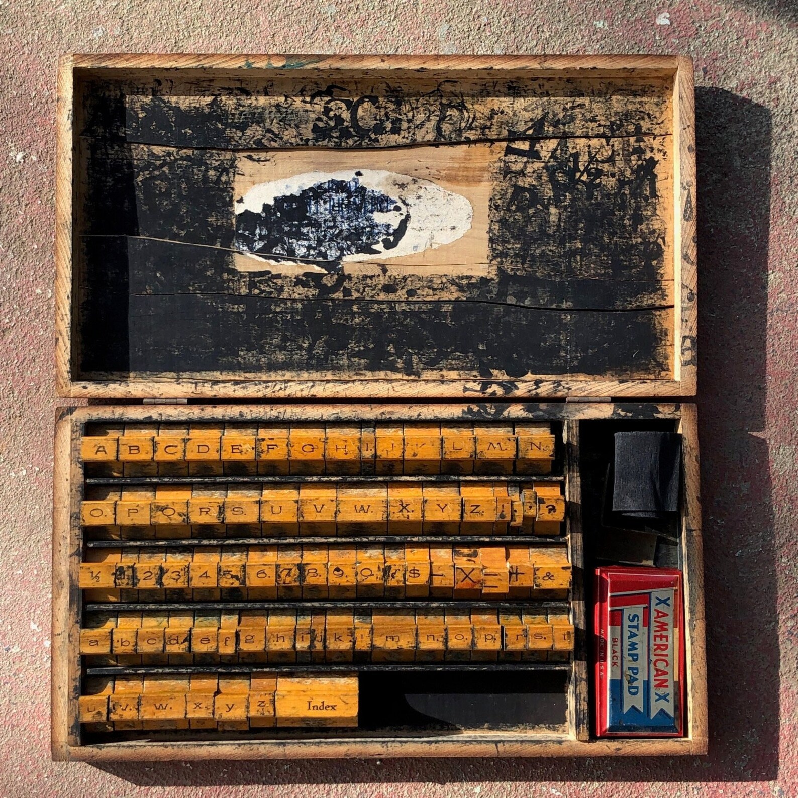 Antique Alphabet & Number Rubber Stamp Set in Original Wooden Box - Etsy