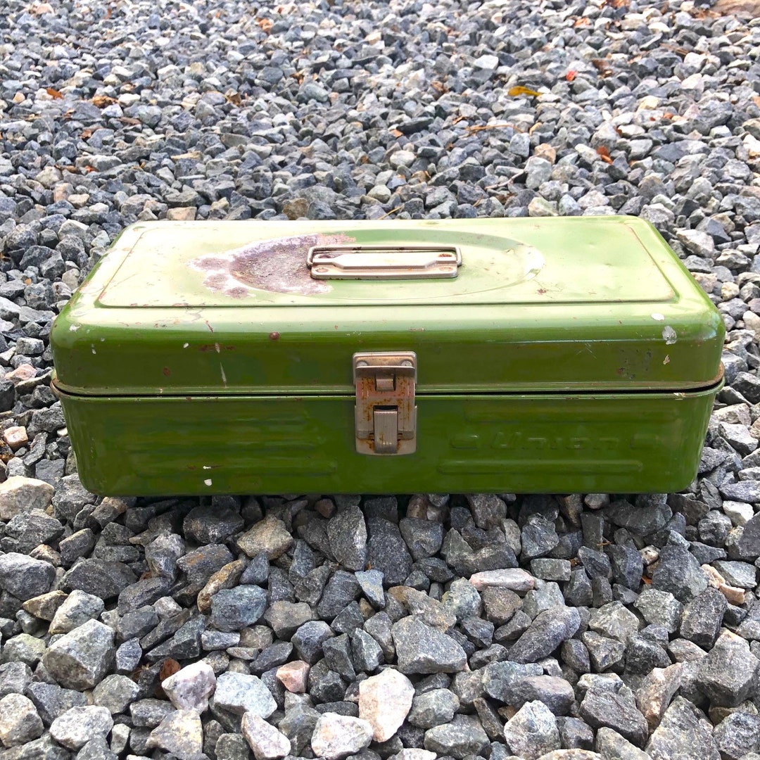 Vintage Green Metal, Union Tackle, Tool or Lunch Box - Etsy