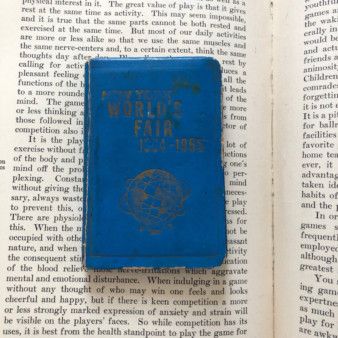 Vintage 1960s Blue Leather New York World's Fair Pocket Address Book - Etsy