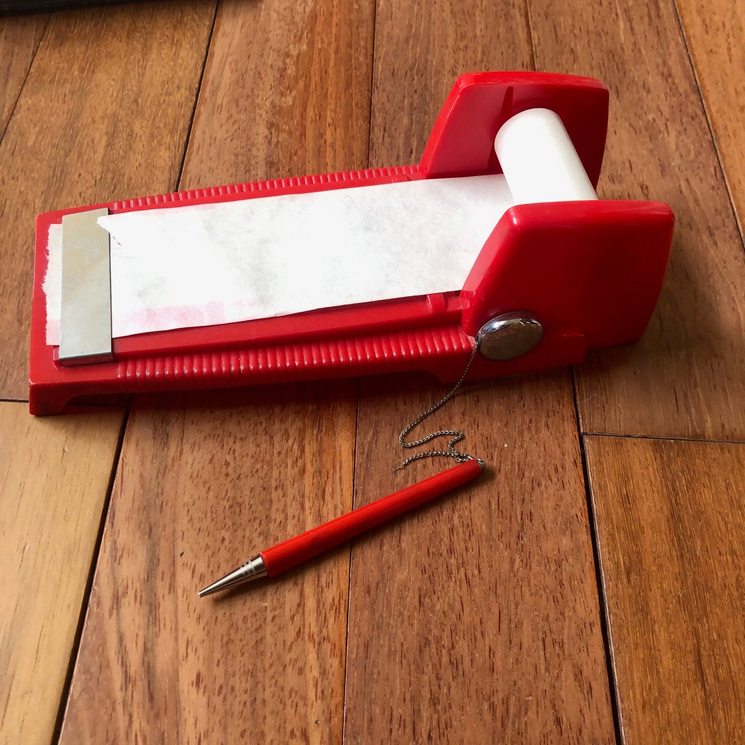 Vintage Ketcham Mc Dougall Rememo Red Plastic Paper Roll/note - Etsy